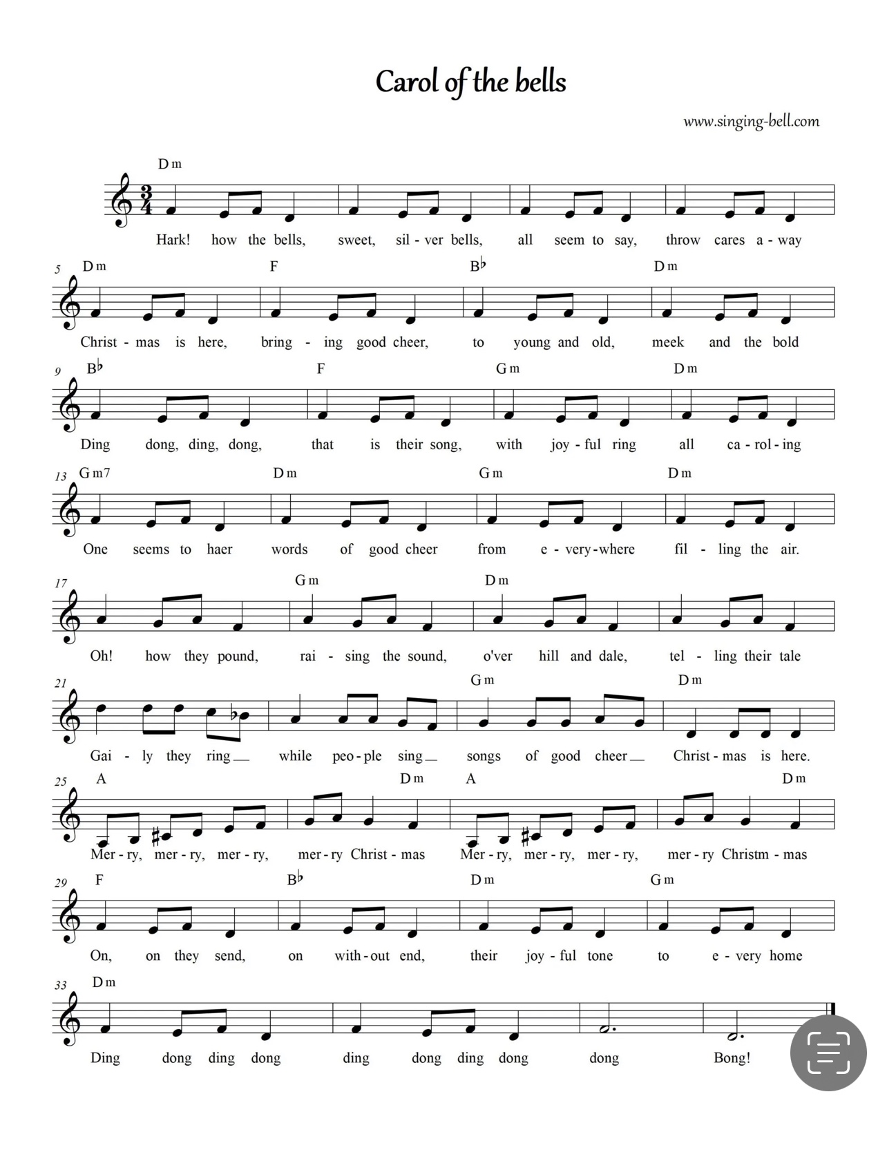 Carol of the Bells #chorus #2022 – Perrymuse