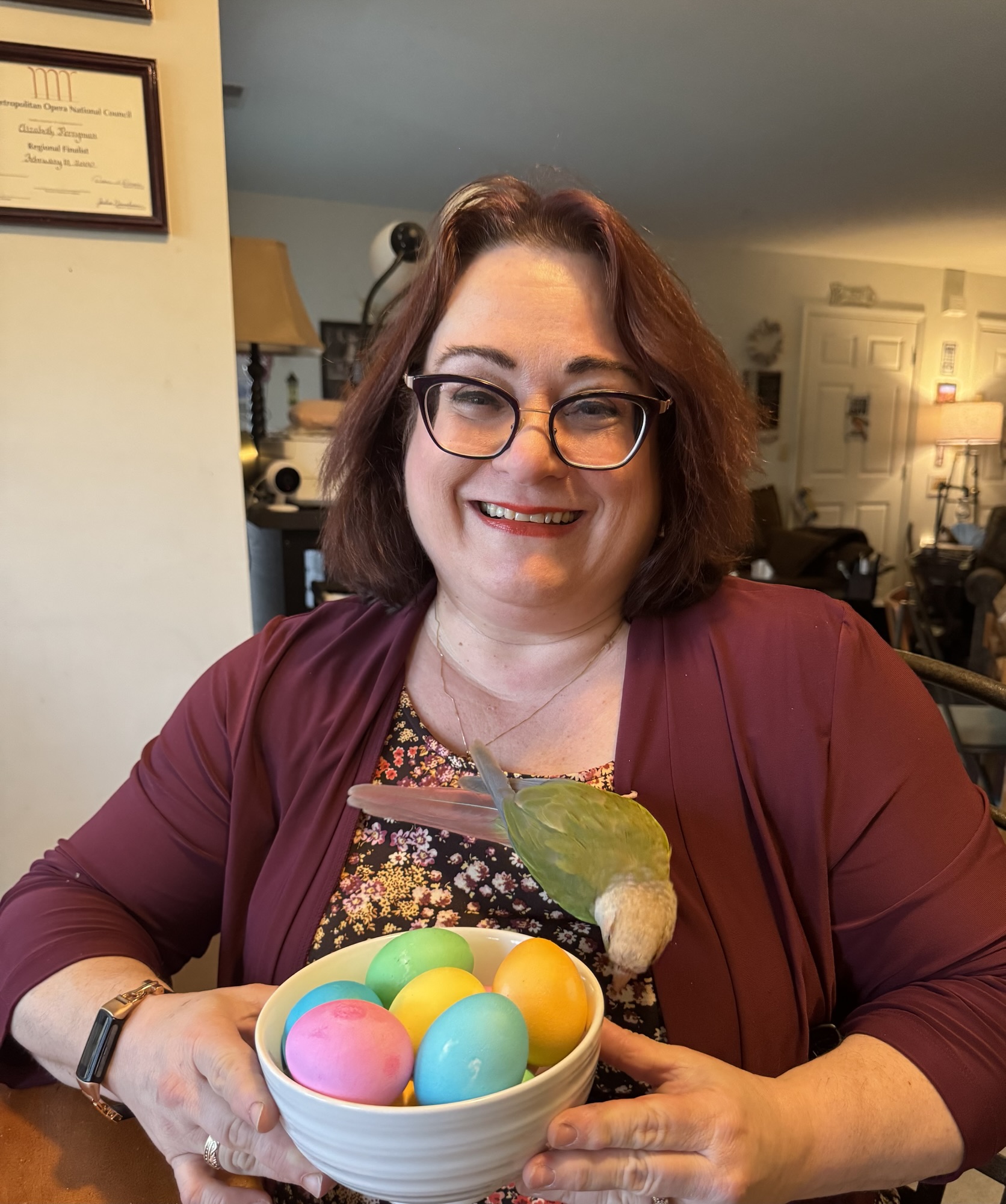 Kiwi checks out the Easter Eggs – Perrymuse