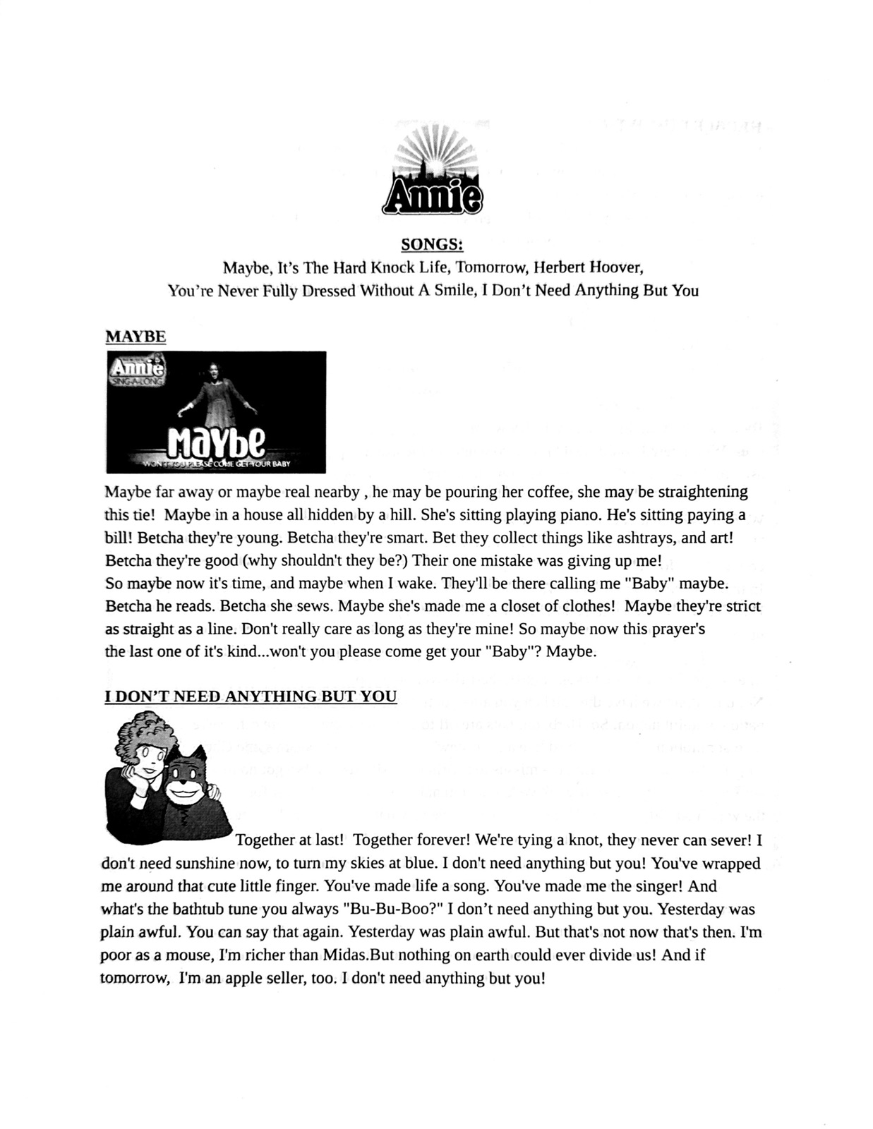 Annie Songs – Perrymuse