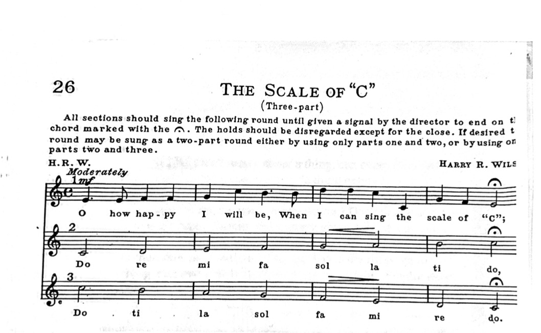 Chorus Song Scale of C – Perrymuse